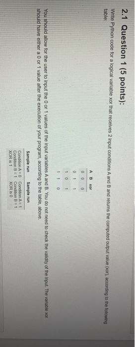 Solved 2.1 Question 1 (5 points): Write Python code for a | Chegg.com