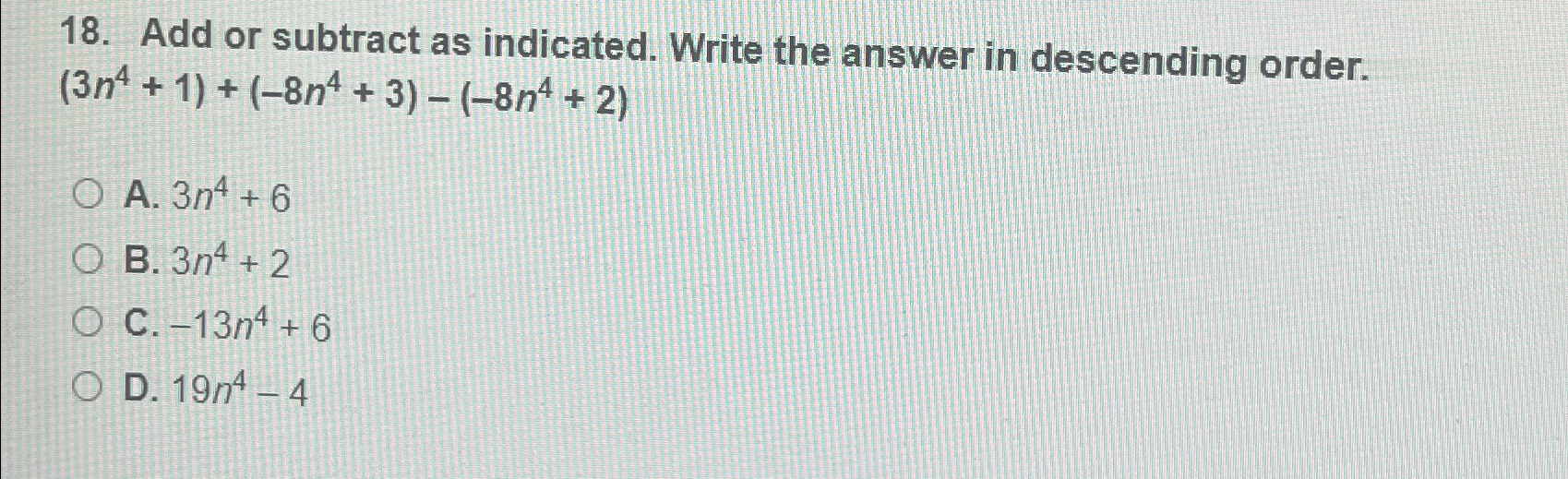 Solved Add or subtract as indicated. Write the answer in | Chegg.com