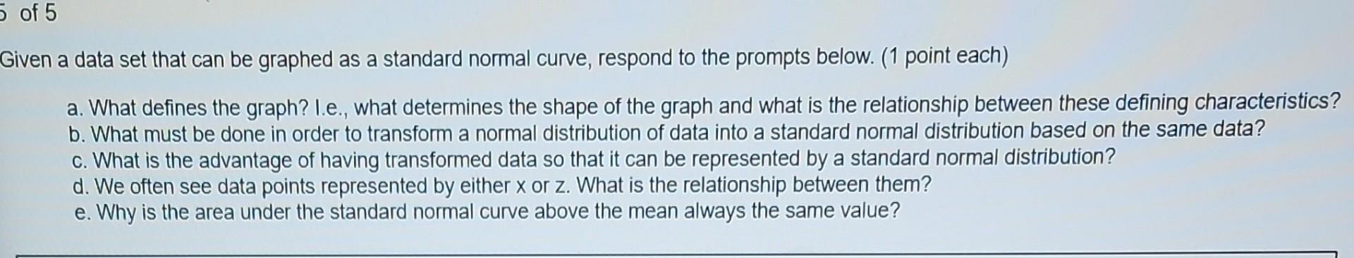 Solved iven a data set that can be graphed as a standard | Chegg.com