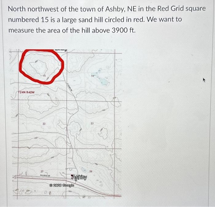 Solved North northwest of the town of Ashby, NE in the Red | Chegg.com