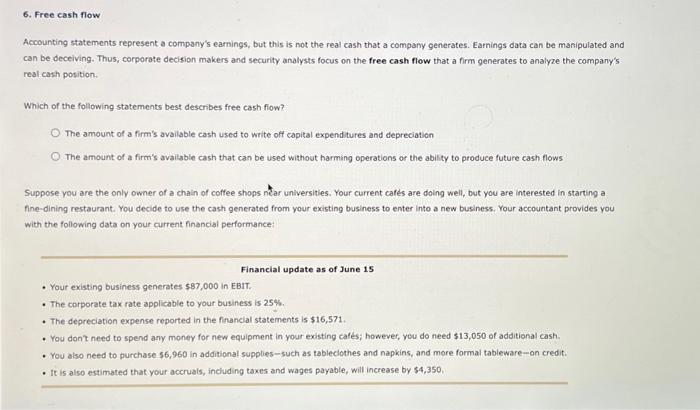 Solved Accounting statements represent a company's earnings, | Chegg.com