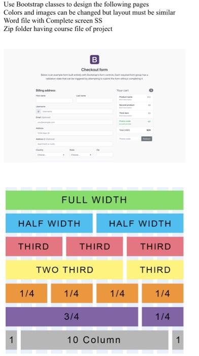 Solved Use Bootstrap classes to design the following pages | Chegg.com