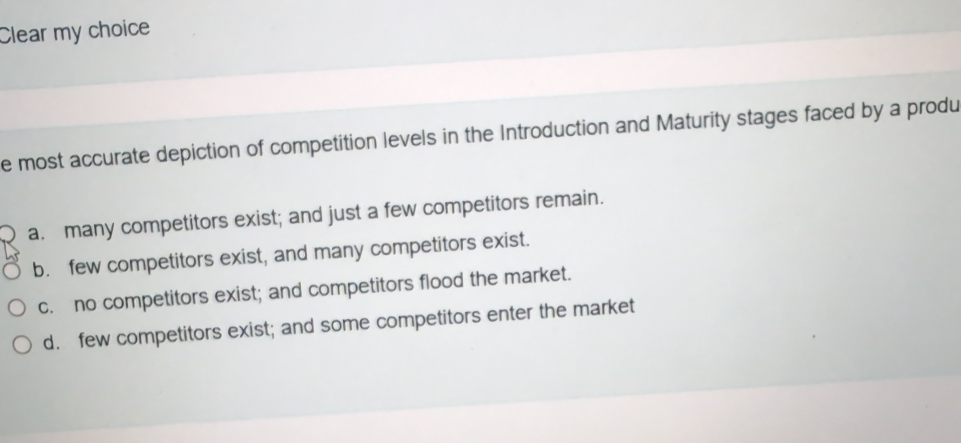 Solved Clear my choicee most accurate depiction of | Chegg.com