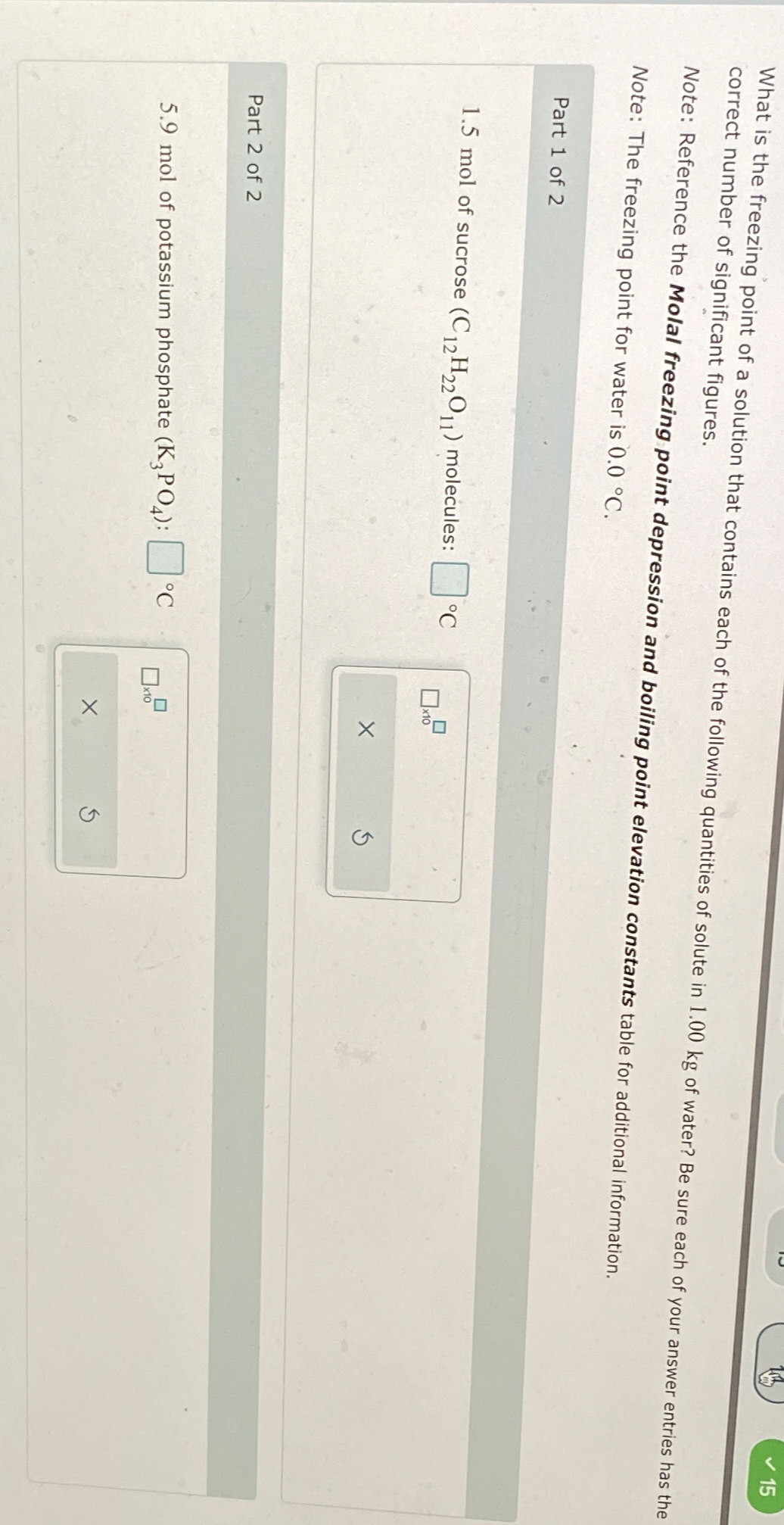 Solved What is the freezing point of a solution that | Chegg.com