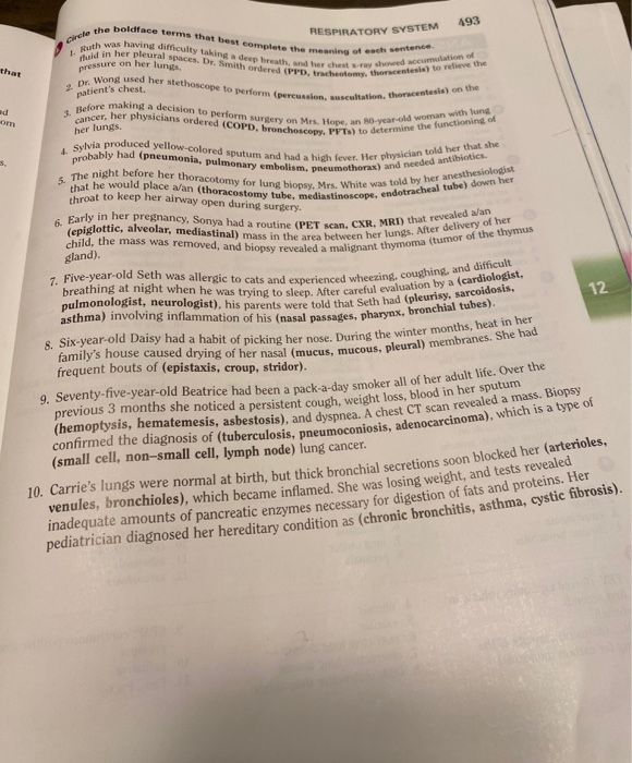 Solved Circle the boldface terms that best complete the | Chegg.com