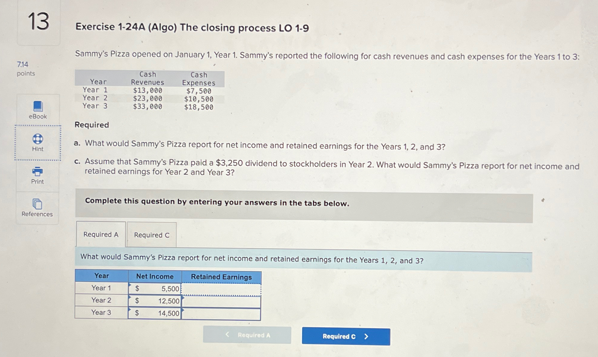 Solved 137.14pointsPrintReferencesExercise 1-24A (Algo) ﻿The | Chegg.com