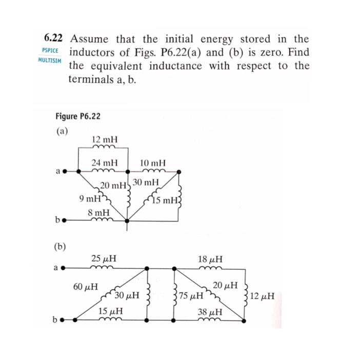 Solved 6.22 Assume that the initial energy stored in the | Chegg.com