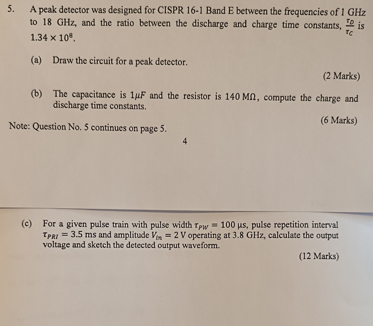 Solved (c) ﻿For a given pulse train with pulse width | Chegg.com