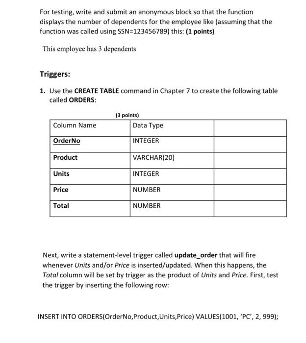 Solved Stored Procedures: 1. Complete and test the following | Chegg.com