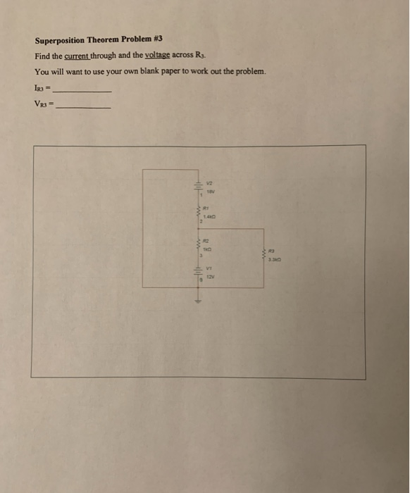 Solved Superposition Theorem Problem #1 Find the current | Chegg.com