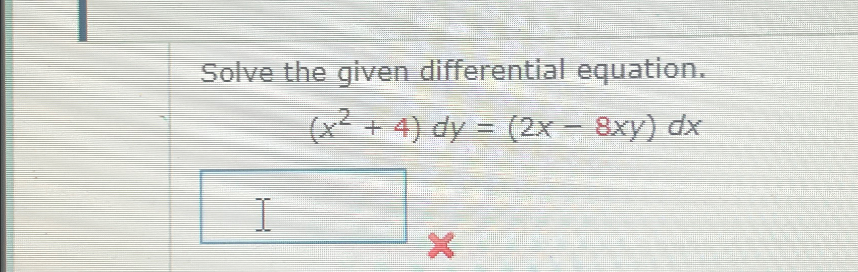 Solved Solve the given differential | Chegg.com