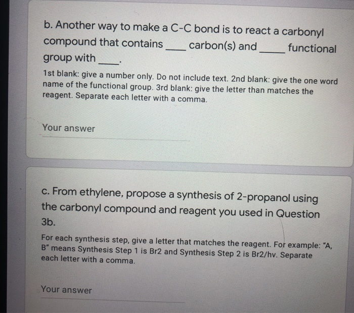 Solved 3. You want to synthesize 2-propanol (rubbing | Chegg.com