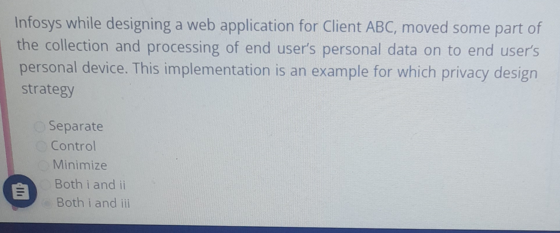 Solved Infosys while designing a web application for Client | Chegg.com
