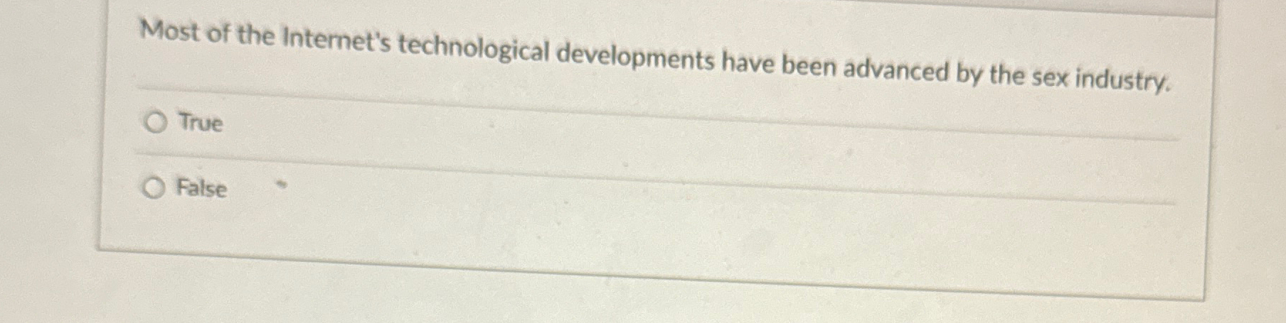 Solved Most of the Internet's technological developments | Chegg.com