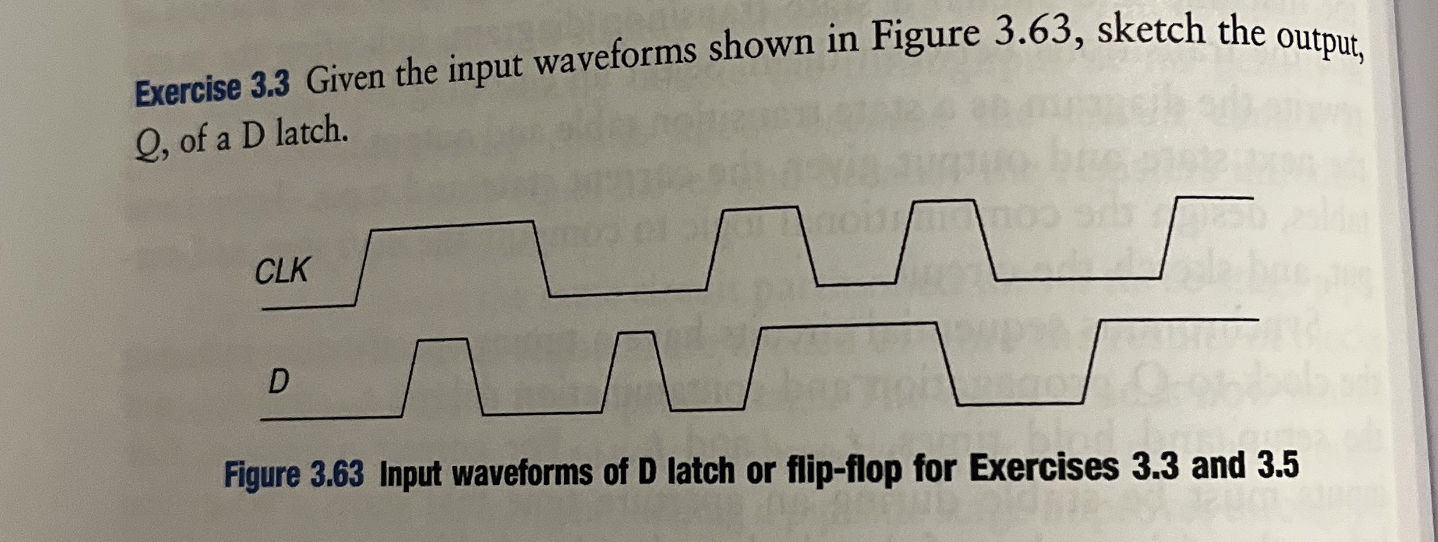Solved Exercise 3.3 ﻿Given the input waveforms shown in | Chegg.com