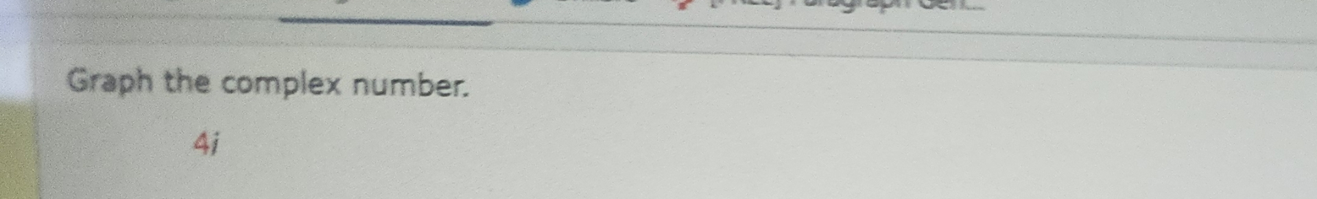 Solved Graph the complex number.4i | Chegg.com