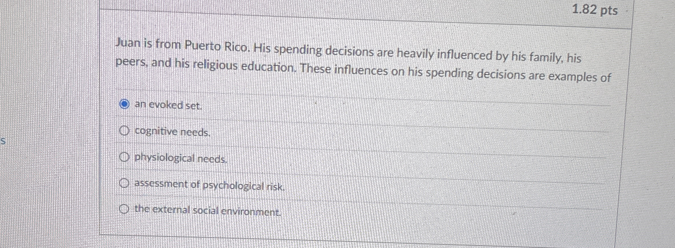 Solved Juan is from Puerto Rico. His spending decisions are | Chegg.com