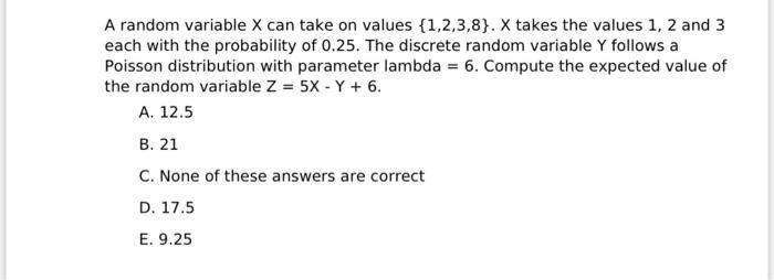 Solved A random variable X can take on values {1,2,3,8}.X | Chegg.com