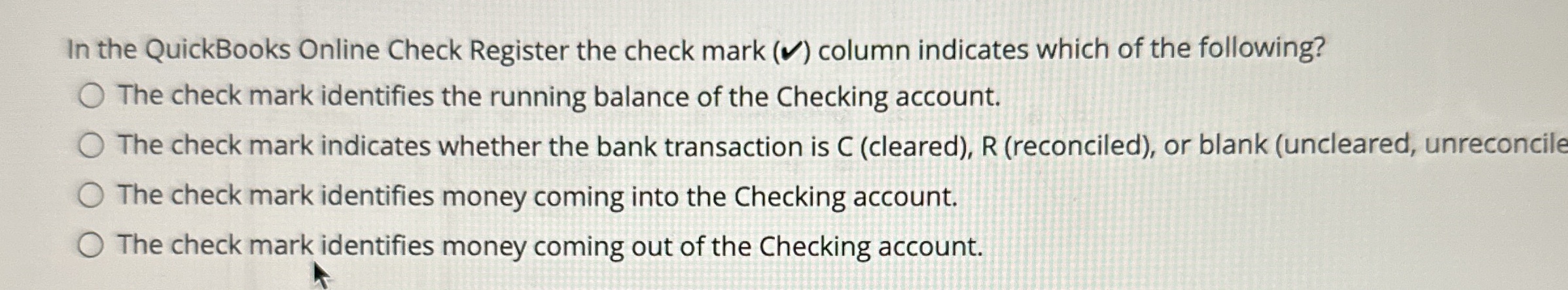 Solved In the QuickBooks Online Check Register the check | Chegg.com