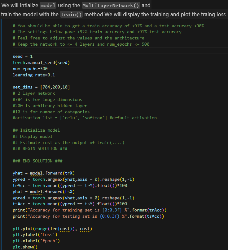 Solved We will intialize model using the MultiLayerNetwork() | Chegg.com