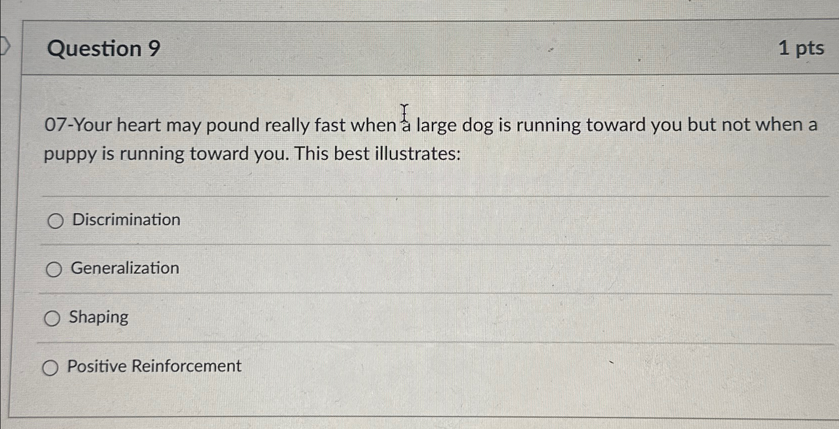 Solved Question 91pts07-Your heart may pound really fast | Chegg.com