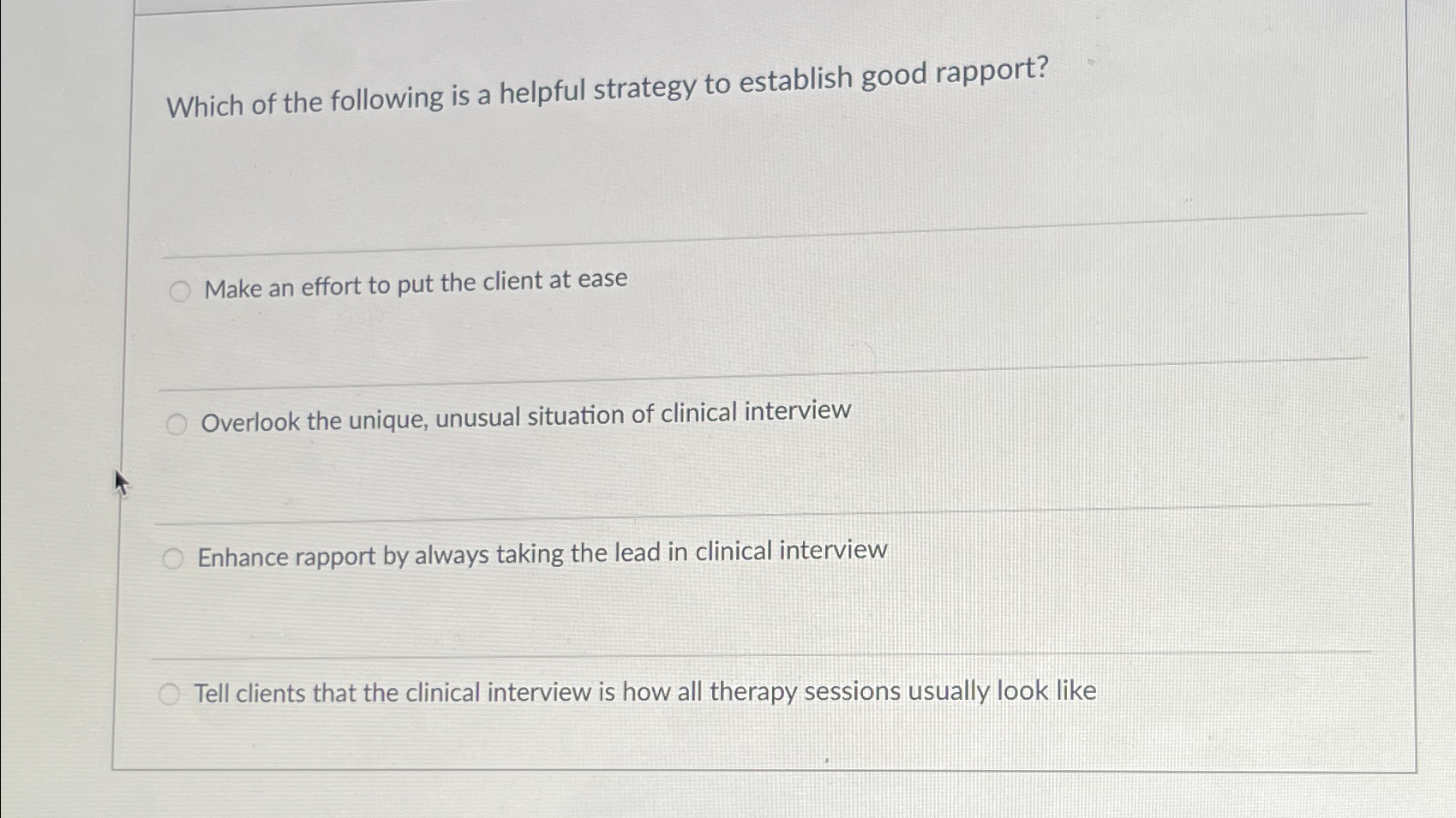 Solved Which of the following is a helpful strategy to | Chegg.com