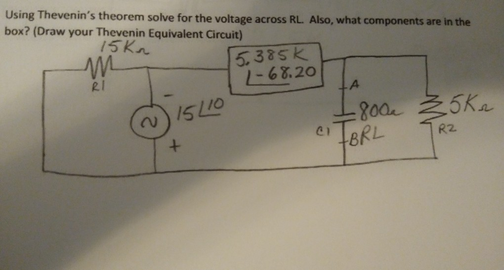 Solved Using Thevenin's theorem solve for the voltage across | Chegg.com