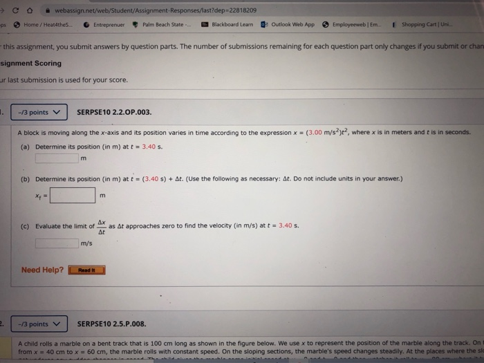 Solved → c w ebassign.net/web/Student/Assignment | Chegg.com