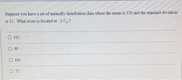 Solved Suppose you have a set of normally distribution data | Chegg.com
