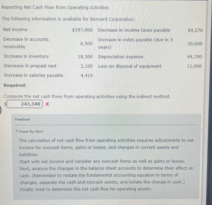 Solved Determining Net Cash Flow from Financing Activities | Chegg.com