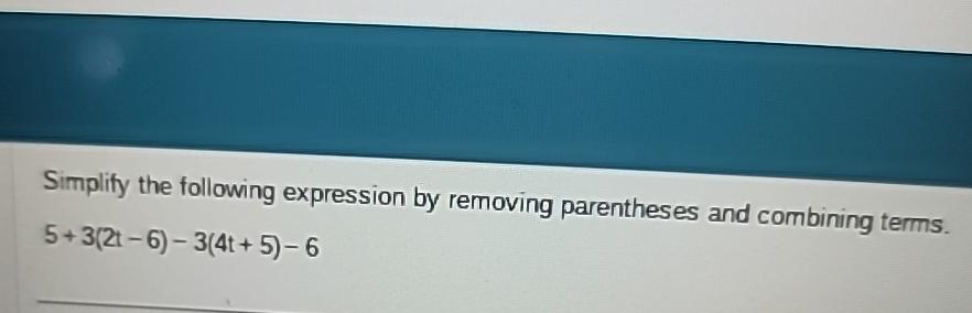Solved Simplify the following expression by removing | Chegg.com