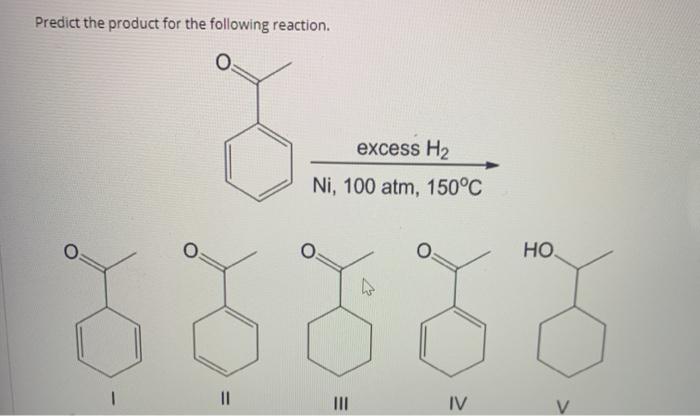 Solved Predict the product for the following reaction. | Chegg.com