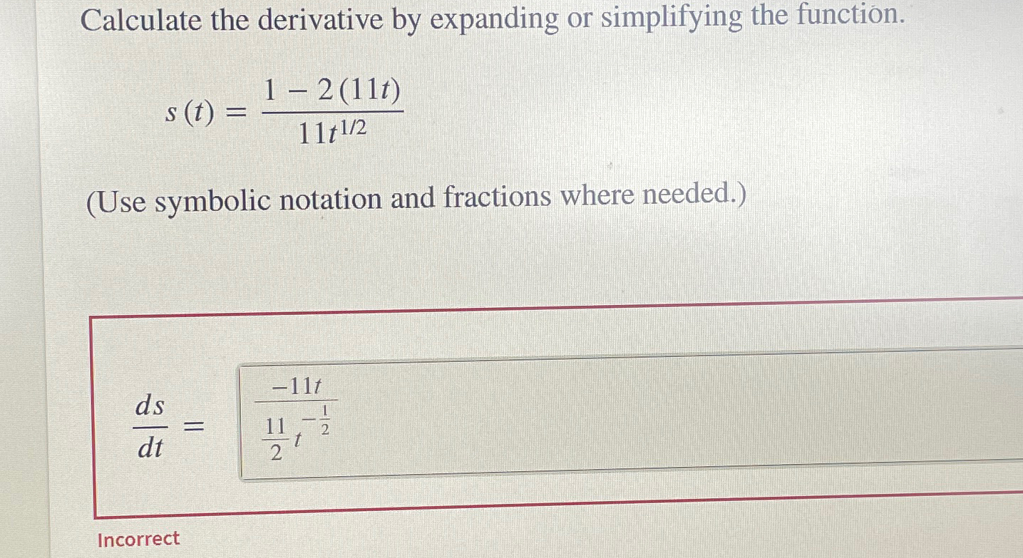 Solved Calculate the derivative by expanding or simplifying | Chegg.com