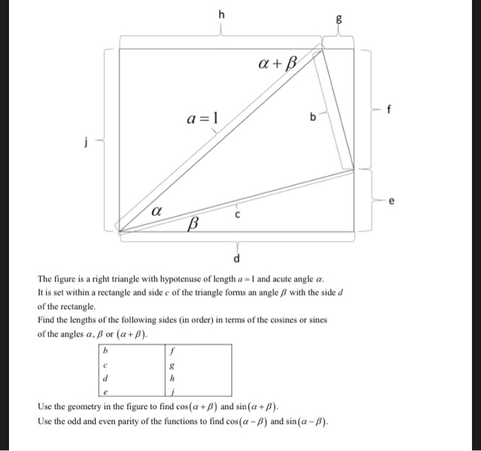 Solved A B A 1 The Figure Is A Right Triangle With Chegg