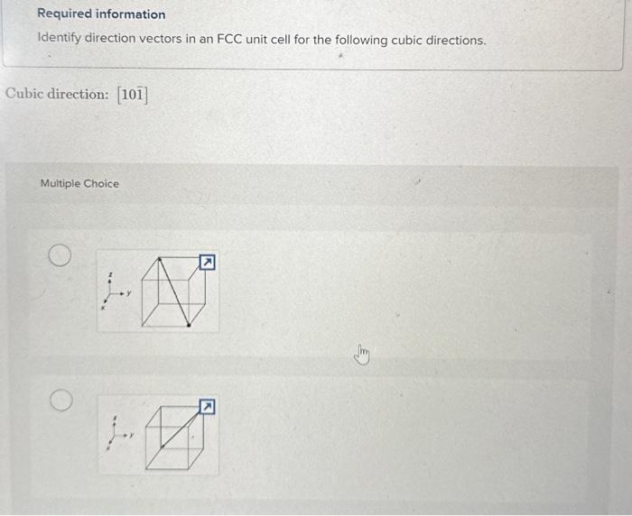 Required information Identify direction vectors in an | Chegg.com