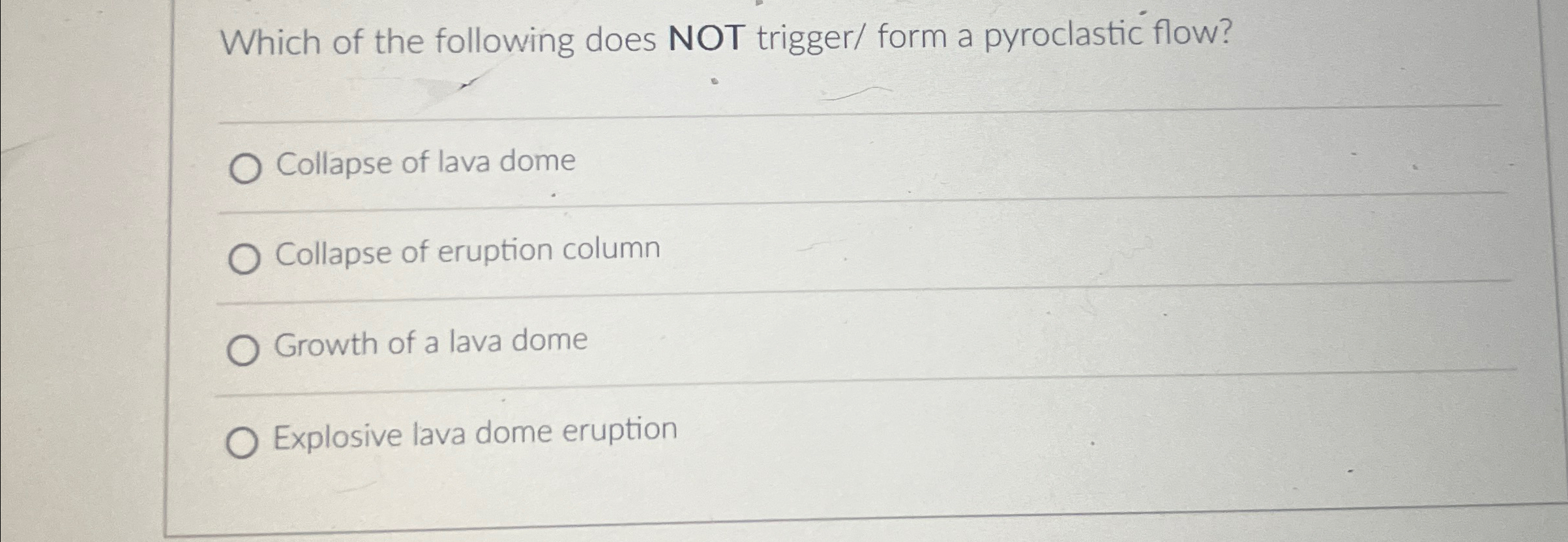 Solved Which of the following does NOT trigger/ ﻿form a | Chegg.com