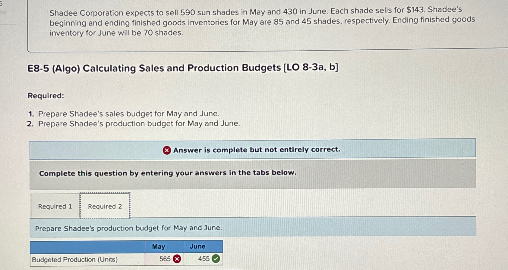 Solved Shadee Corporation expects to sell 590 ﻿sun shades in | Chegg.com