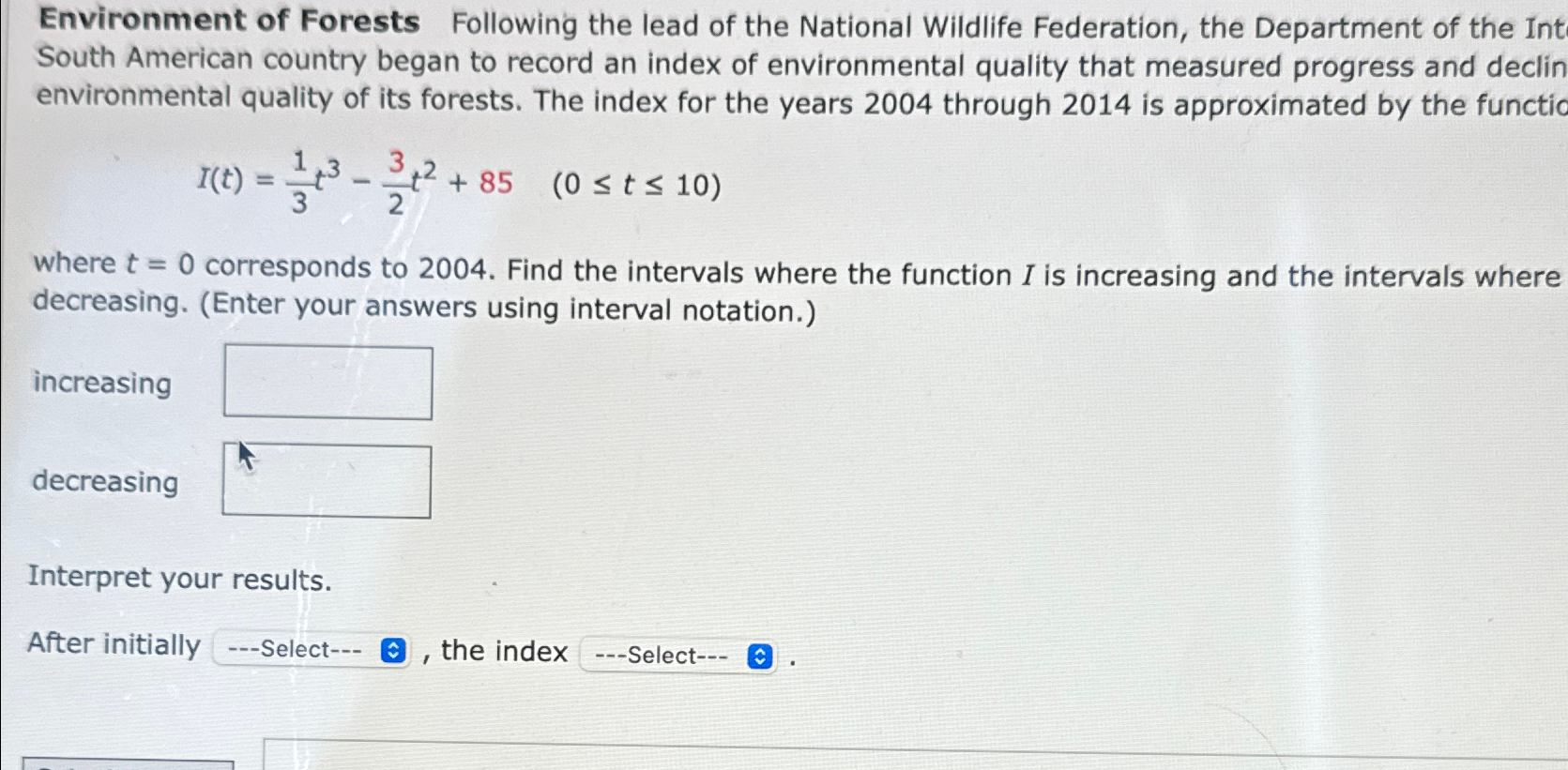Solved Environment of Forests Following the lead of the | Chegg.com