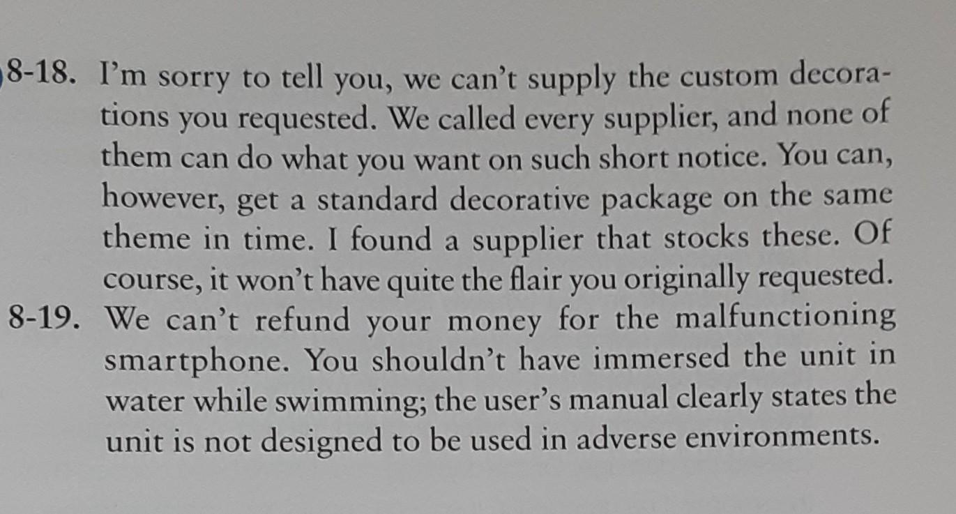 Message Strategies: Refusing Routine Requests; | Chegg.com