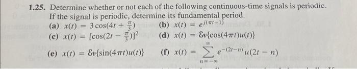 Solved 25. Determine whether or not each of the following | Chegg.com