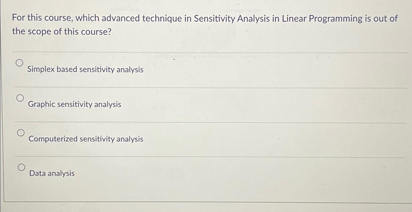 Solved For this course, which advanced technique in | Chegg.com