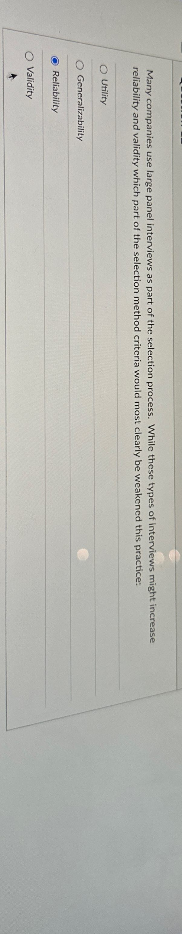 Solved Many companies use large panel interviews as part of | Chegg.com