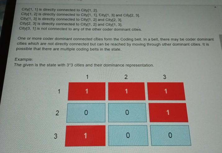 Solved Coding Belt (100 Martes) A state is divided into R*C | Chegg.com