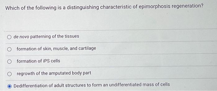Solved Which of the following is a distinguishing | Chegg.com