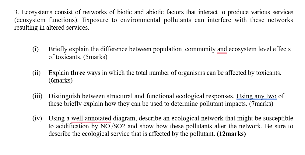 Solved Ecosystems consist of networks of biotic and abiotic | Chegg.com