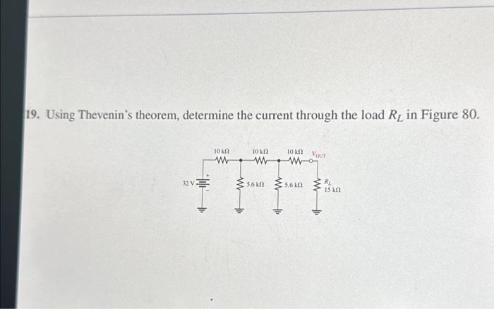 Solved Using Thevenin's theorem, determine the current | Chegg.com