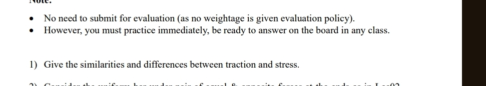Solved No need to submit for evaluation (as no weightage is | Chegg.com