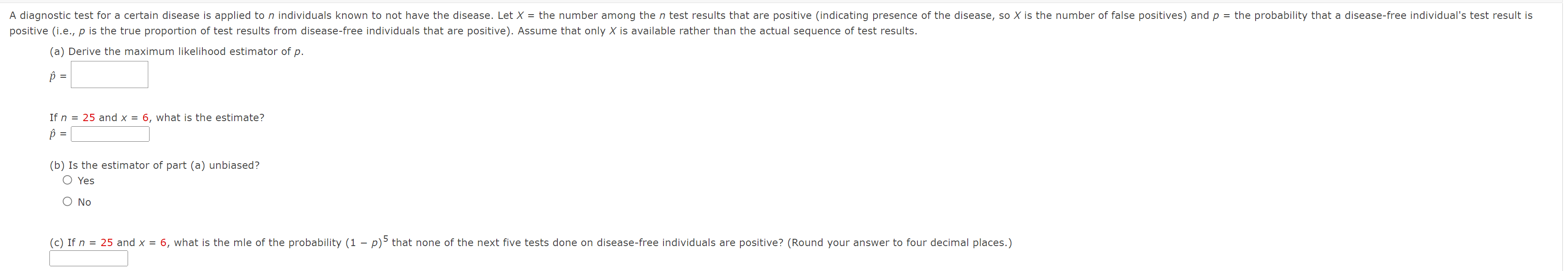 Solved (a) ﻿Derive the maximum likelihood estimator of | Chegg.com
