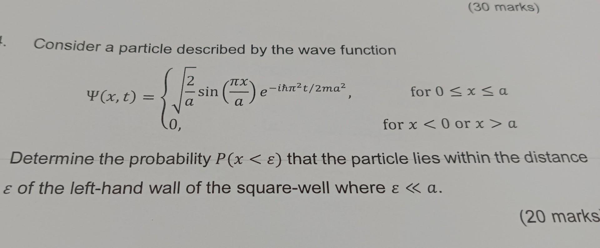 Solved Consider a particle described by the wave function | Chegg.com