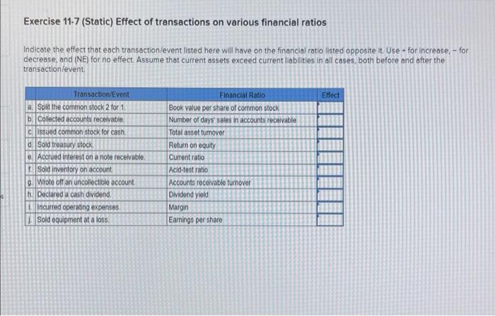 Solved Mini-Exercise 11-4 (Algo) Calculate financial | Chegg.com